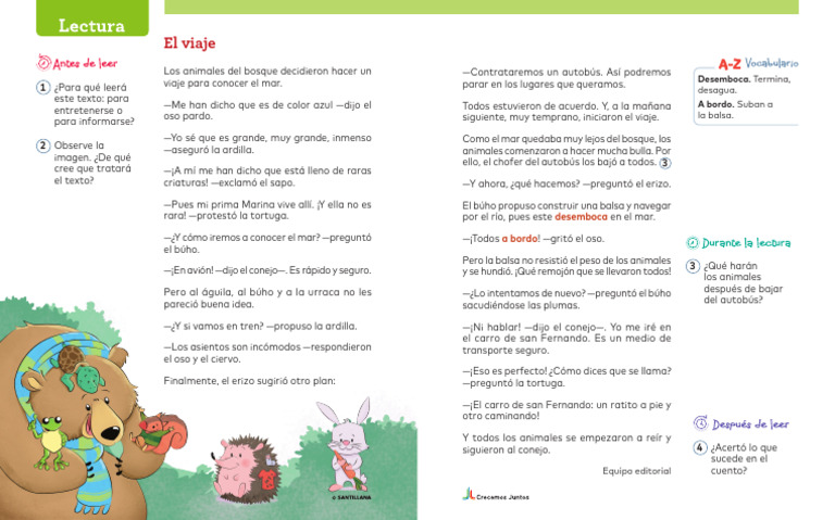 Animales del bosque: viaje al mar | PDF