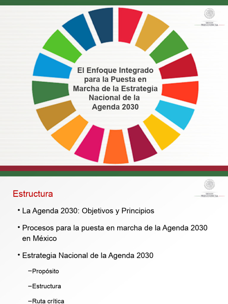 El Enfoque Integrado para La Puesta en Marcha de La Estrategia Nacional de La Agenda 2030 | PDF ...