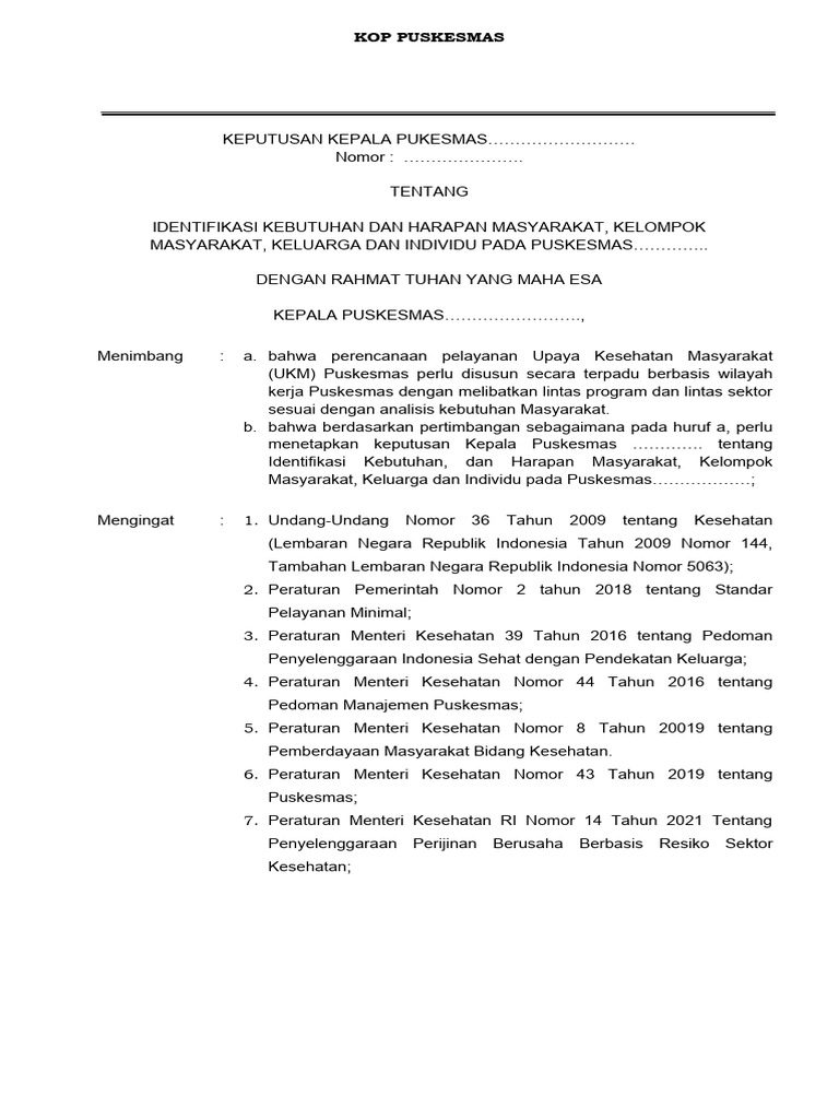 2.1.1 SK Identifikasi KHM | PDF