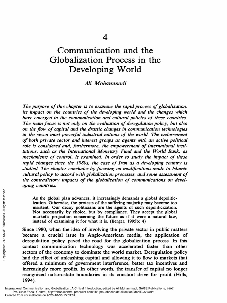 International Communication and Globalization A Cr... - (4 ...