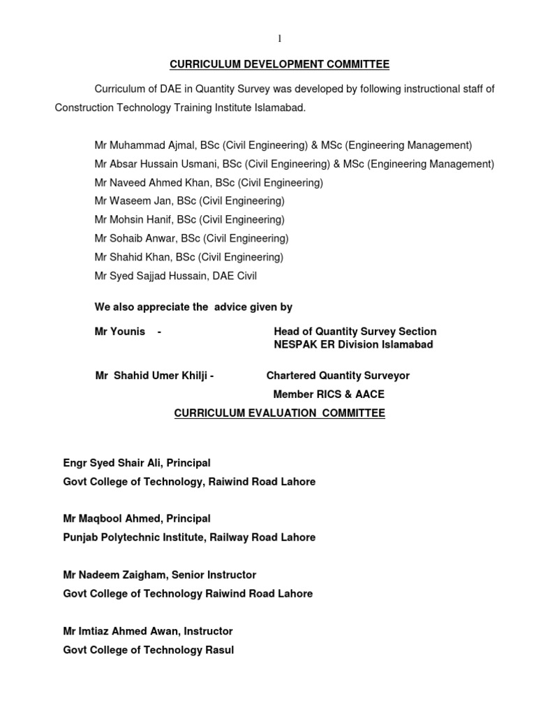 4 - Civil Tech With Sp. in Quality Surveying | PDF