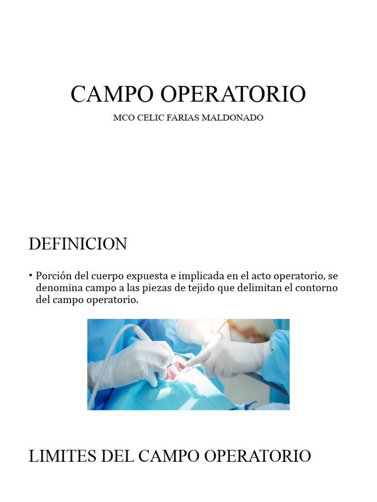 Campo Operatorio | PDF
