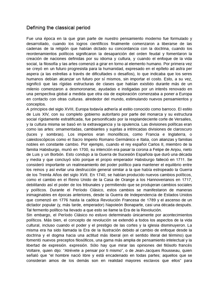 Defining The Classical Period | PDF | Johann Wolfgang von Goethe