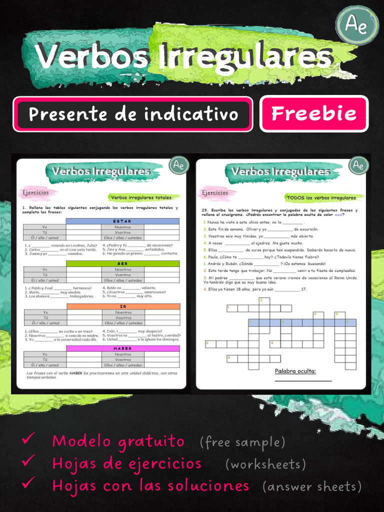 Ejercicios de Verbos Irregulares en Español | PDF | Verbo