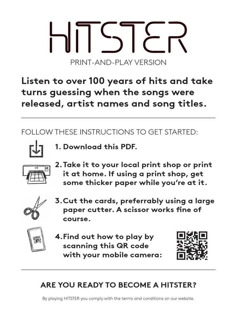 HITSTER Print and Play | PDF | Pop Music | Music Award Winners