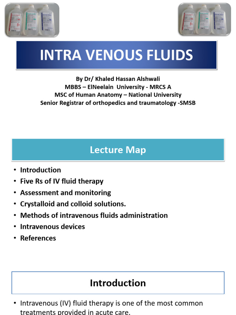 IV Fluids | PDF | Intravenous Therapy | Saline (Medicine)