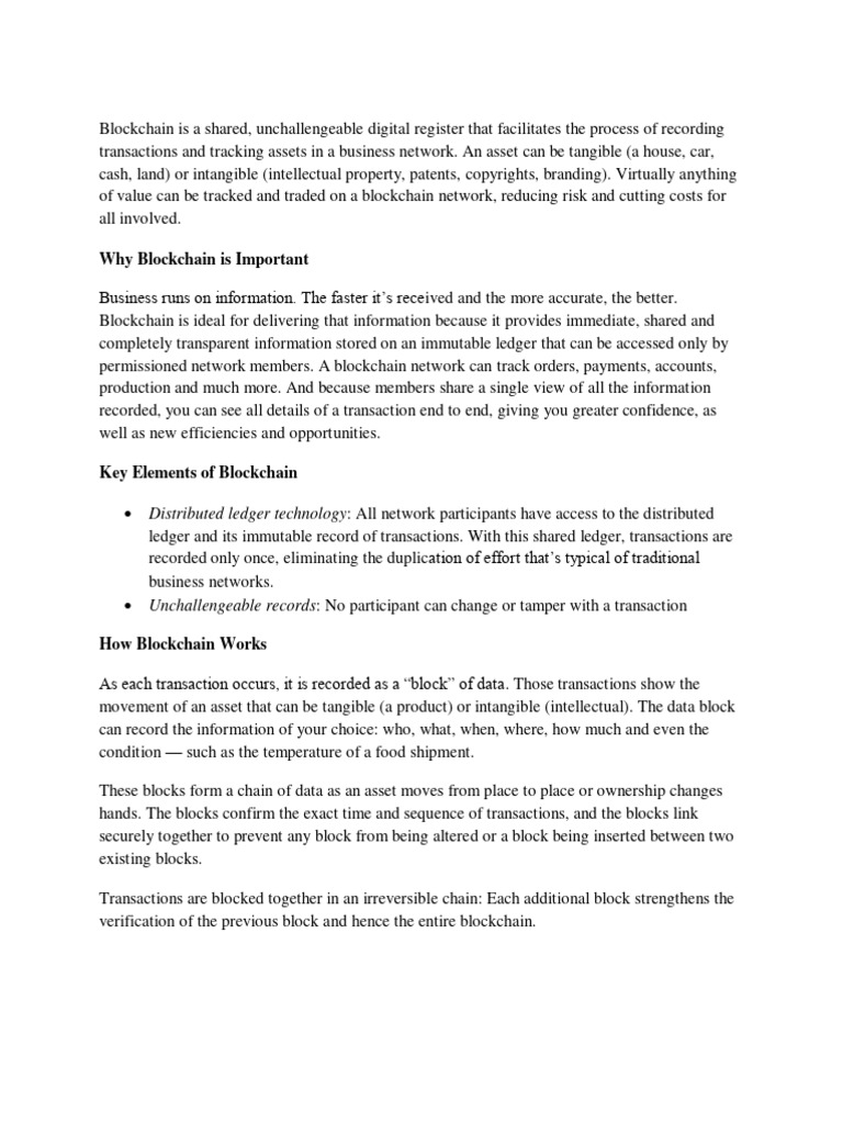 Blockchain Notes | PDF | Enterprise Resource Planning | Computing