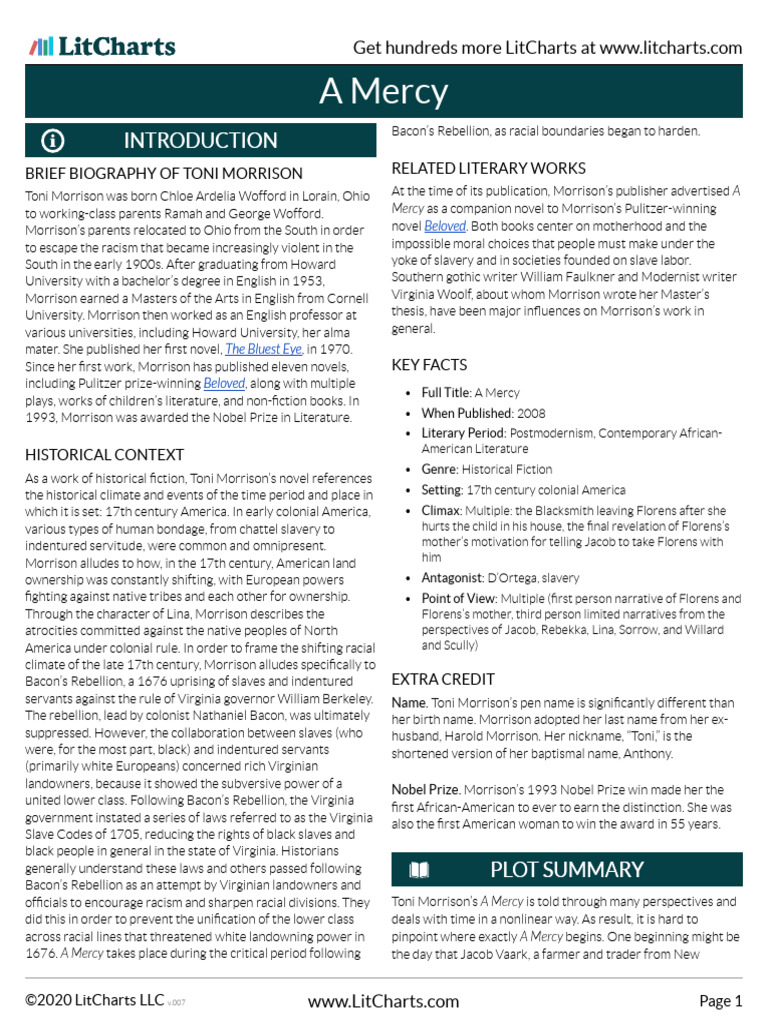 A Mercy LitChart | PDF