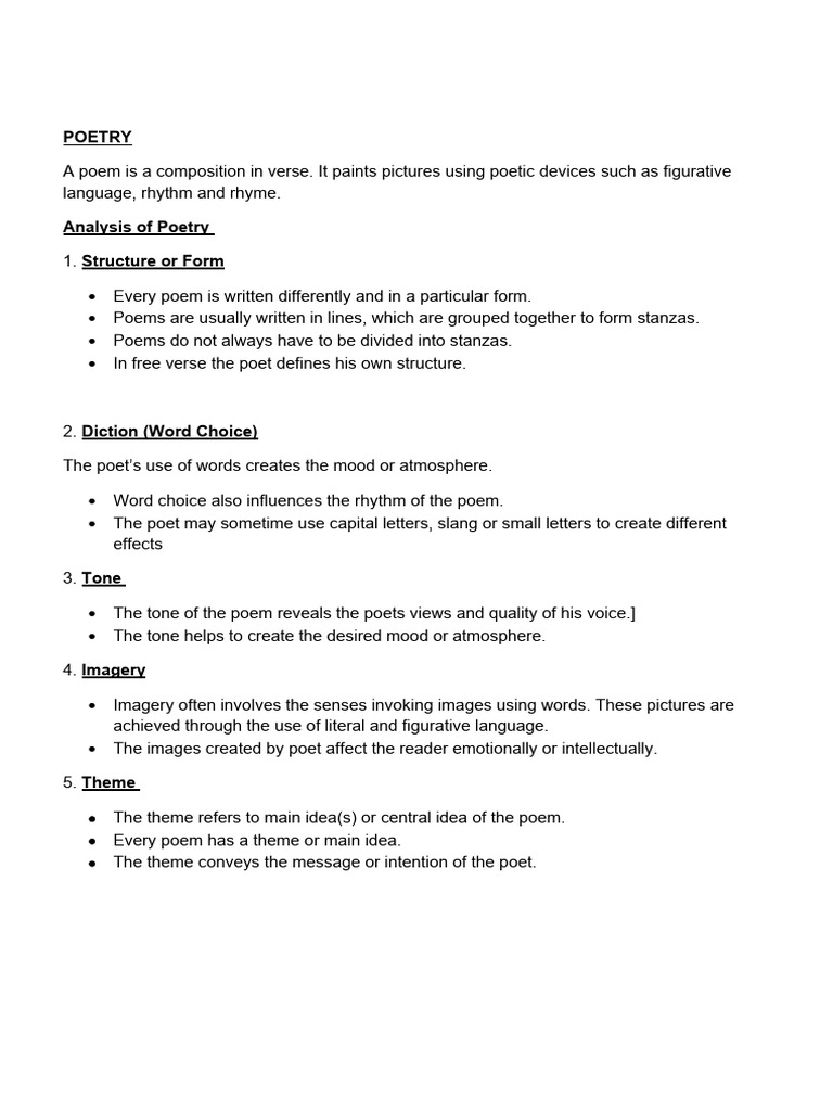 Poetic Devices | PDF