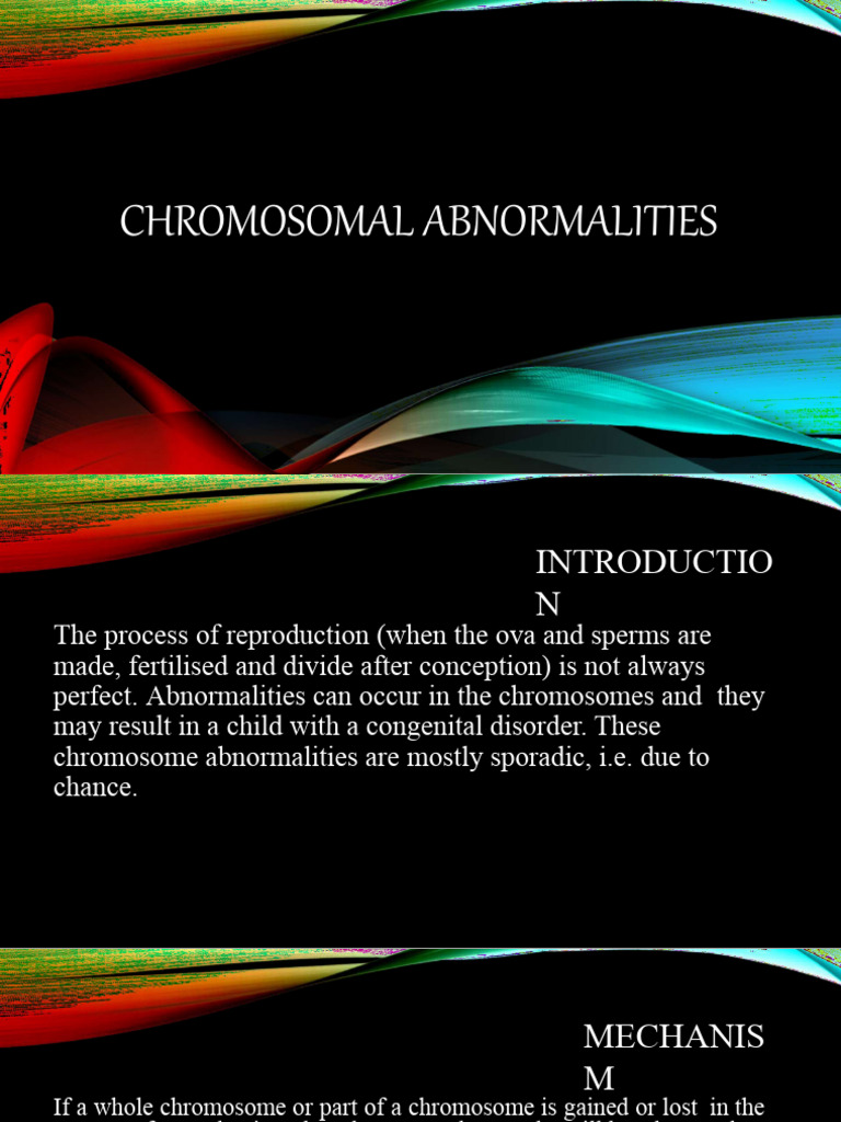 5chromosomalabnormalities (L5) | PDF | Down Syndrome | Genetic Disorder