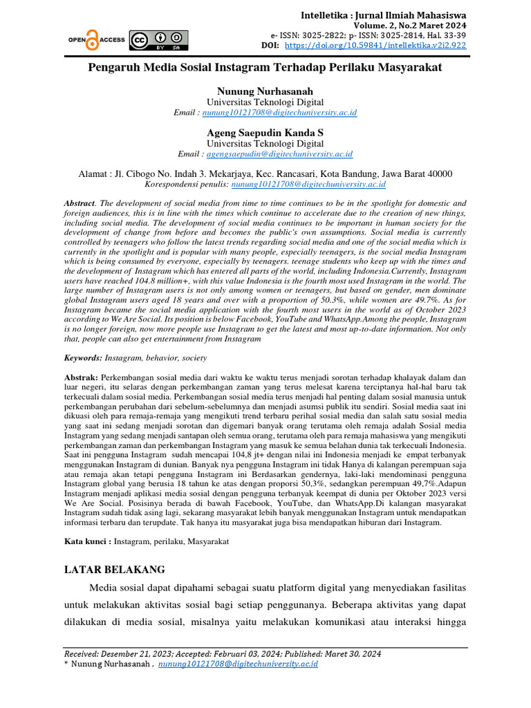 12-Intellektika+Nunung+Nurhasanah+Vol 2 2+maret+2024++ Jurnal+metode+penelitian+Nunung | PDF ...