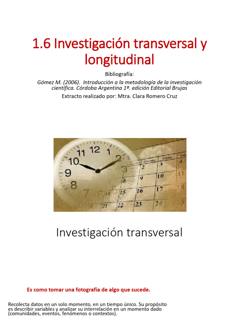 Investigación Transversal y Longitudinal | PDF | Hora | Evolución