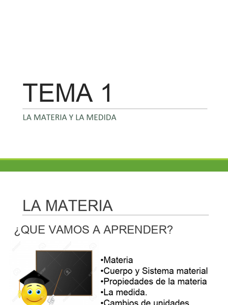 Tema 1 - La Materia y La Medida | PDF