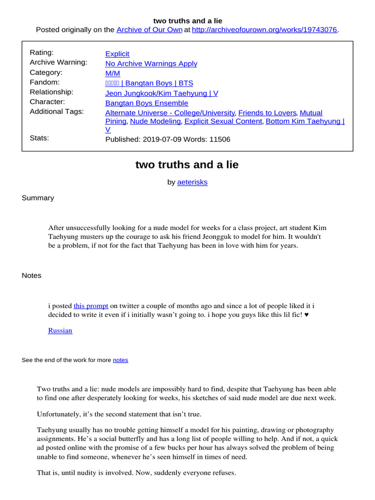 Two Truths and A Lie | PDF