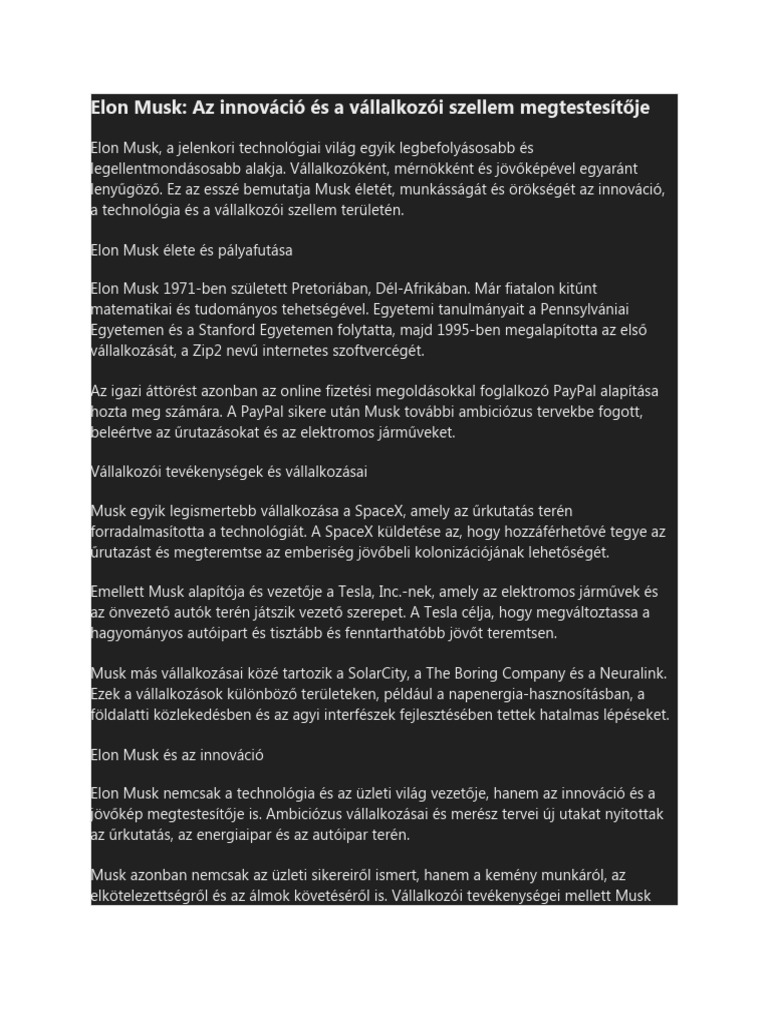 Elon Musk | PDF