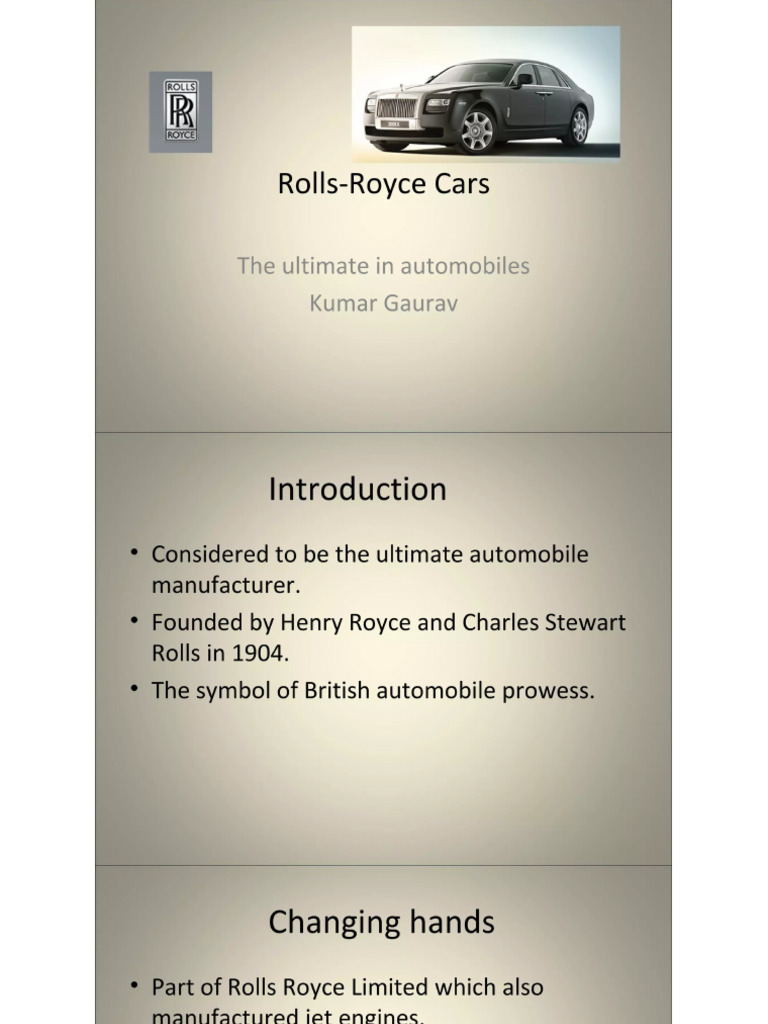 Présentation Rolls Royce | PDF