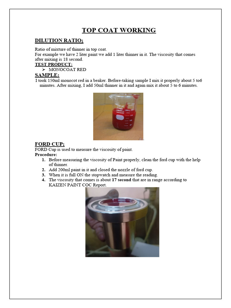 Top Coat Application and Viscosity Guide | PDF | Art | Technology ...