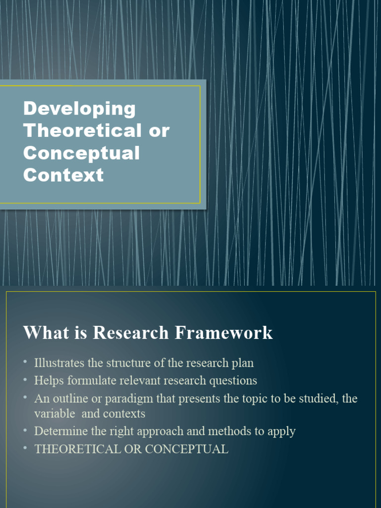 Conceptual and Theoretical Framework | PDF | Theory | Conceptual Framework