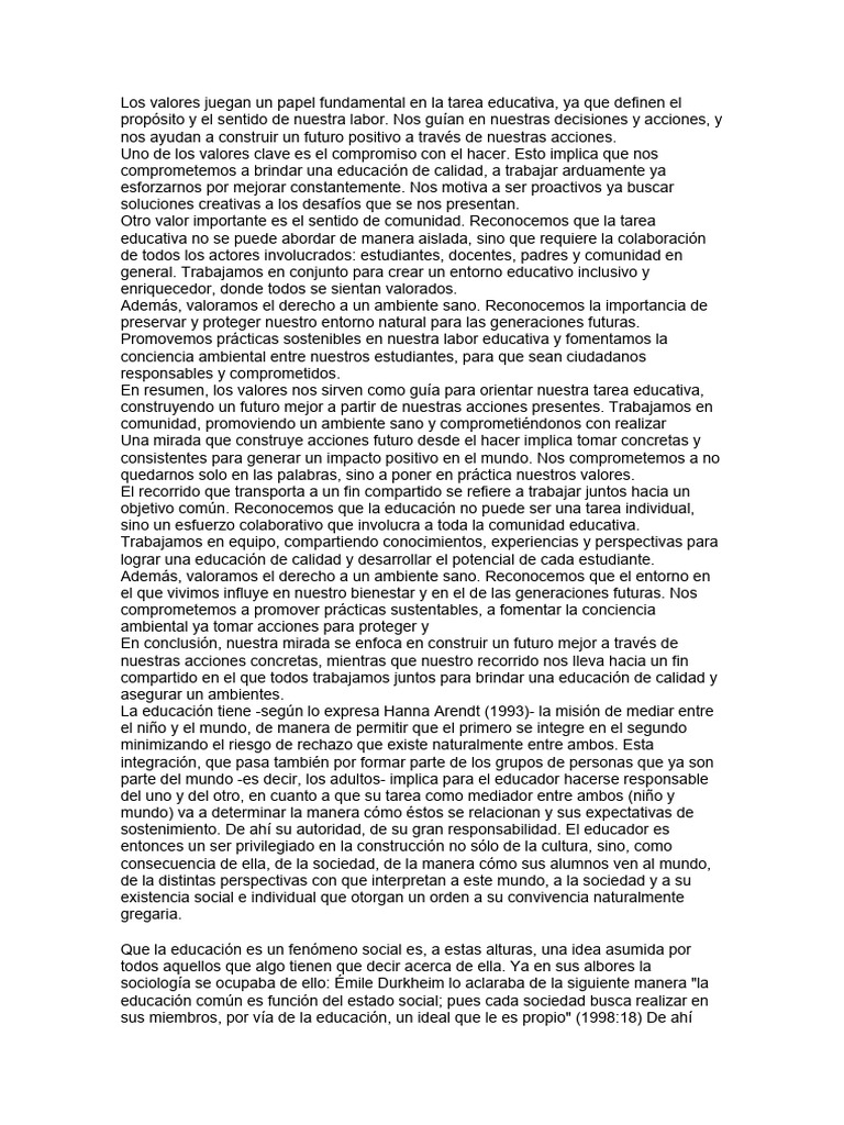 Valores Pedagogicos | PDF | Enseñando | Maestros