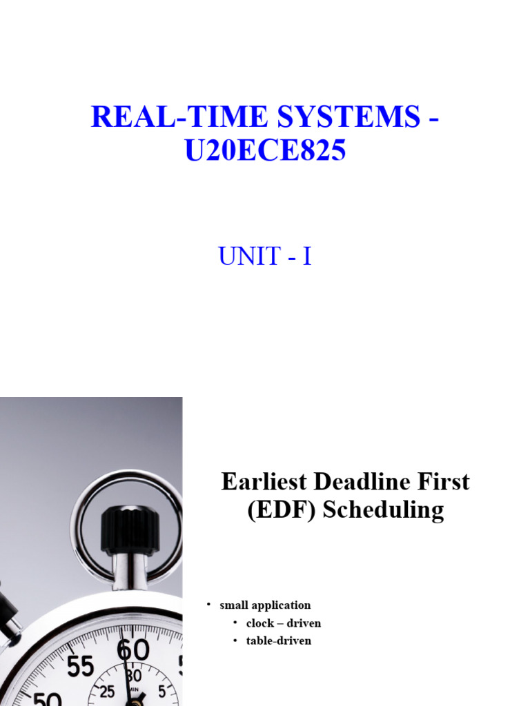 4 Earliest Deadline First (EDF) Scheduling | PDF | Scheduling ...