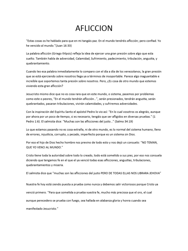 Aflicción y Fe: Esperanza en Cristo | PDF | Jesús | Salmos