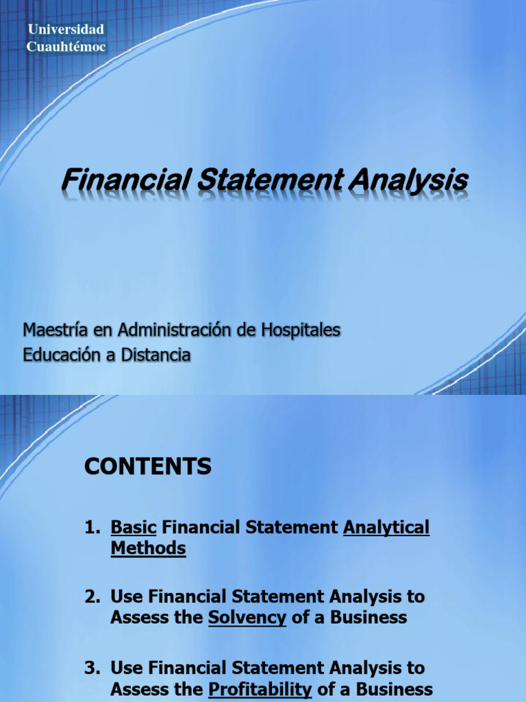 Financial Statement Analysis | PDF