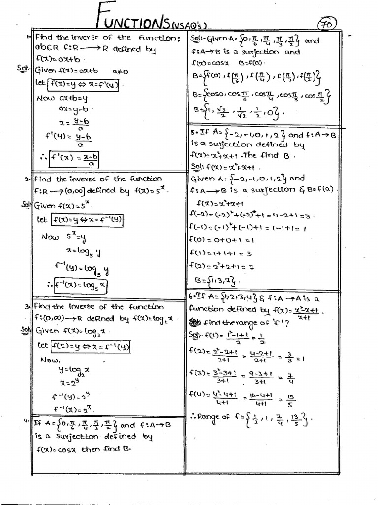 Mathematics1A VSAQ's | PDF