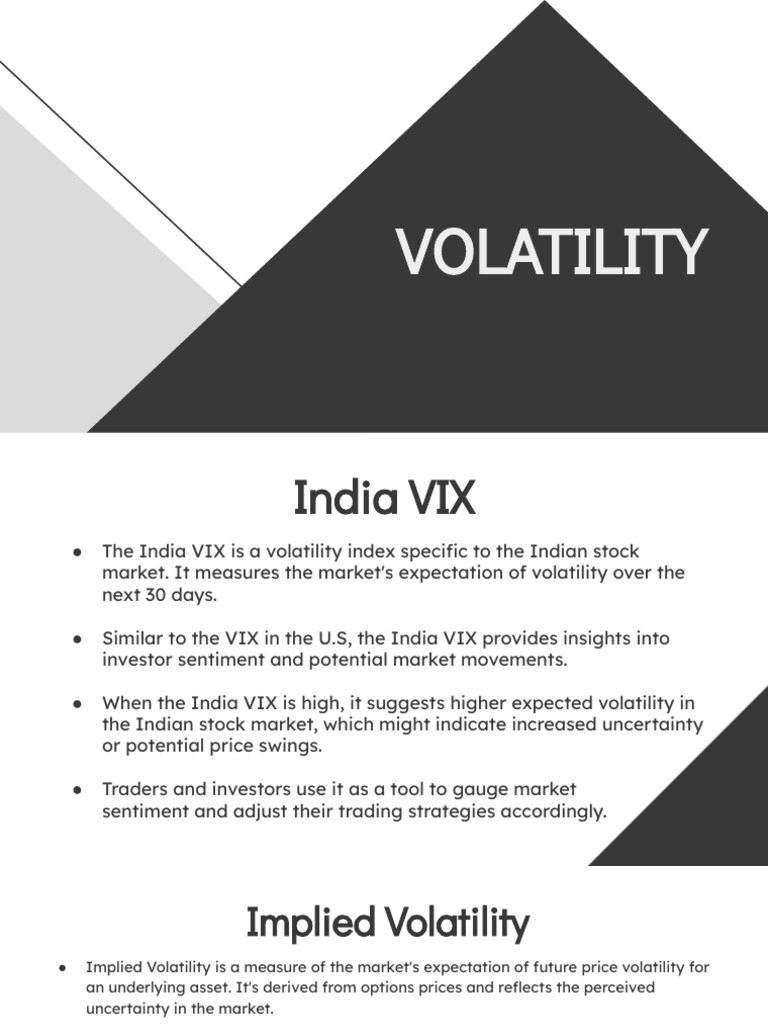VOLATILITY | PDF | Vix | Option (Finance)