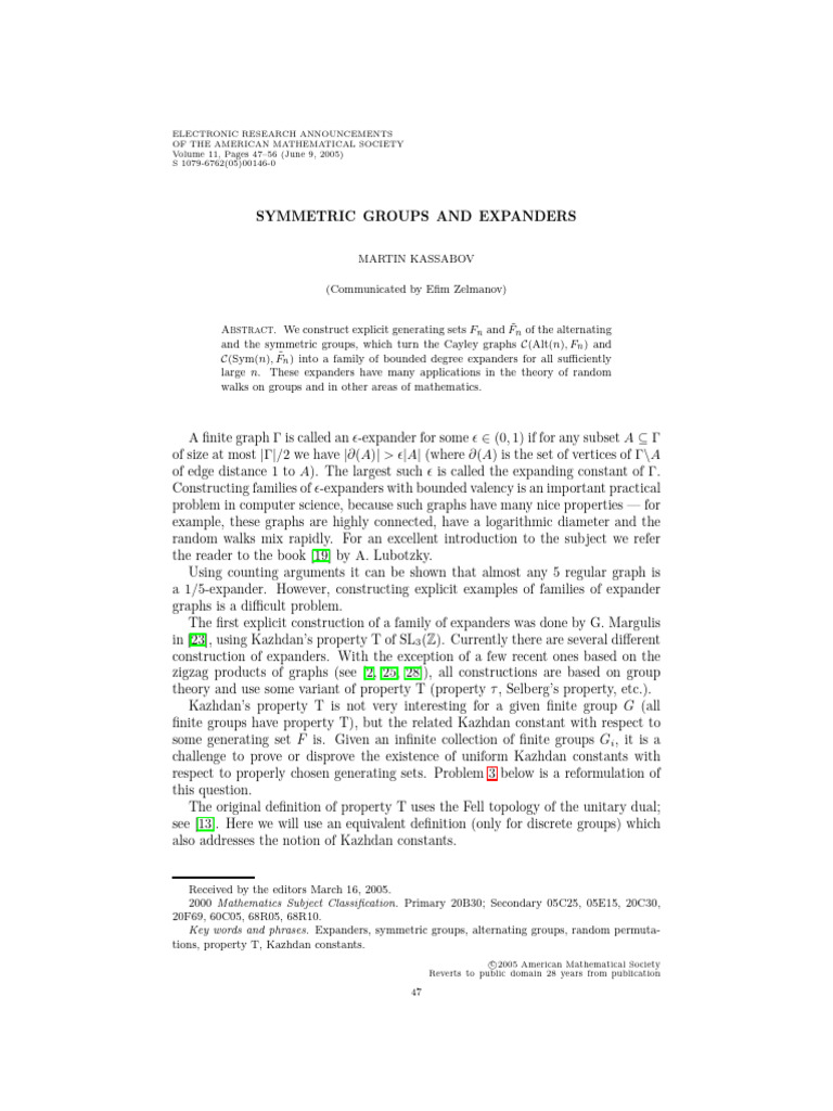 Grupet Simetrike Expander. | PDF | Group (Mathematics) | Group ...