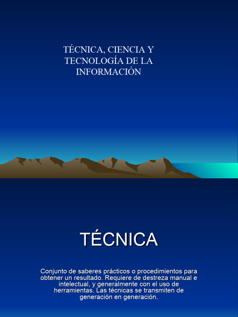 Tecnica y Tecno | PDF