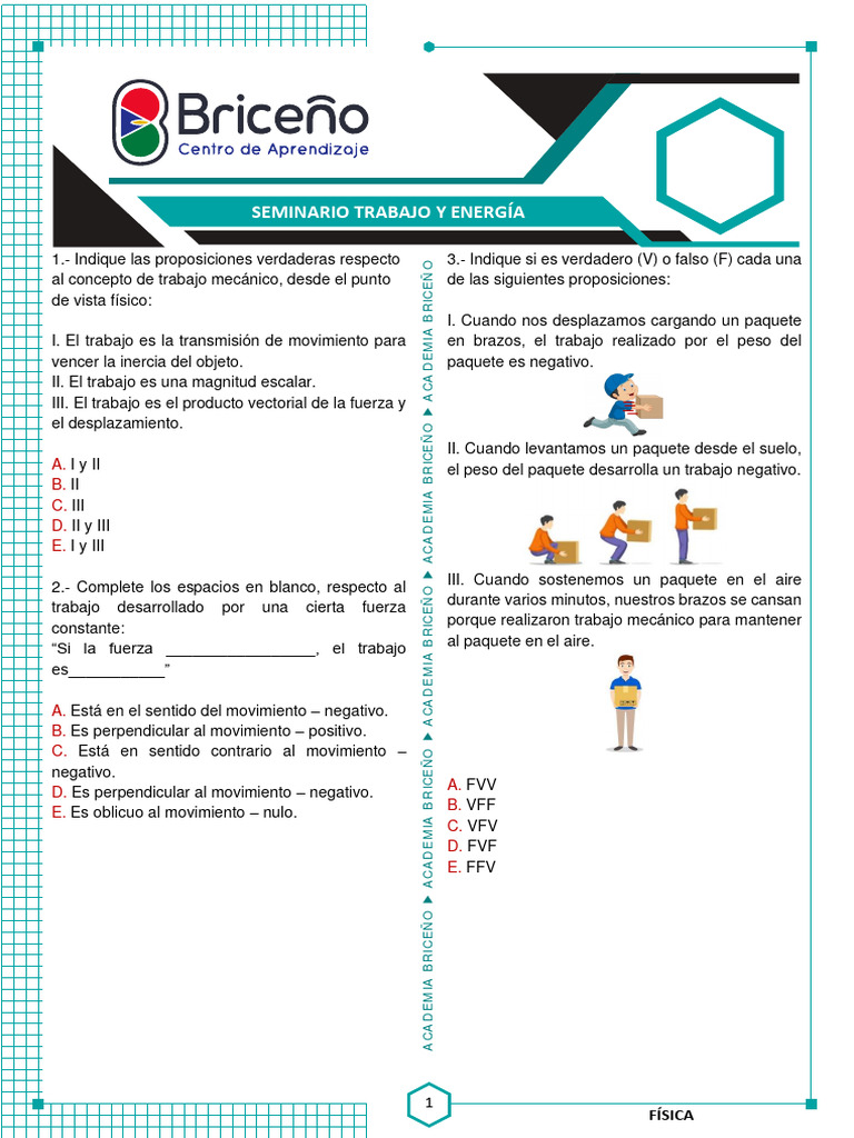 Física: Trabajo y Energía | PDF | Fuerza | Fricción