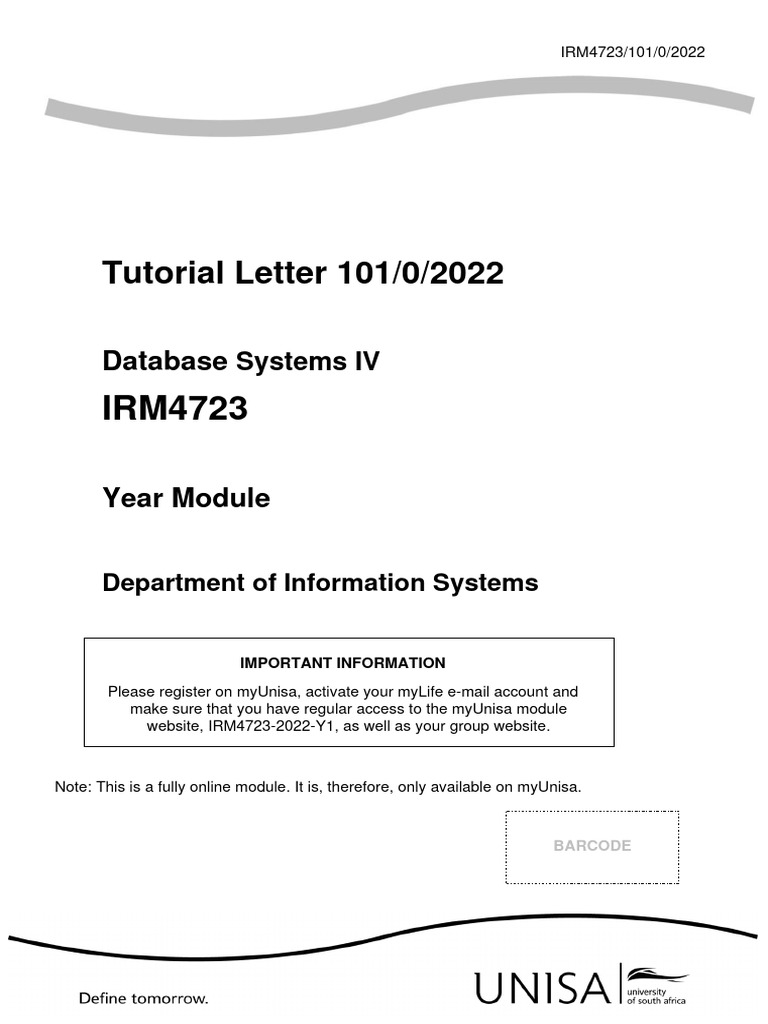 Tutorial IRM4723 | PDF | Databases | Data