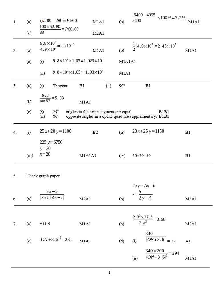 Paper 3 Marking Key June 2018 | PDF | Elementary Geometry | Euclidean ...