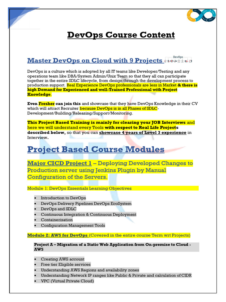 DevOps Course Module | PDF | Cloud Computing | Amazon Web Services