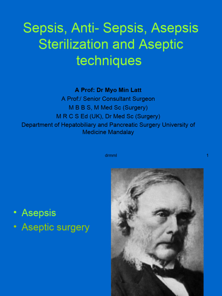Sepsis Anti Sepsis Sterilization and Disinfection | PDF | Sterilization ...
