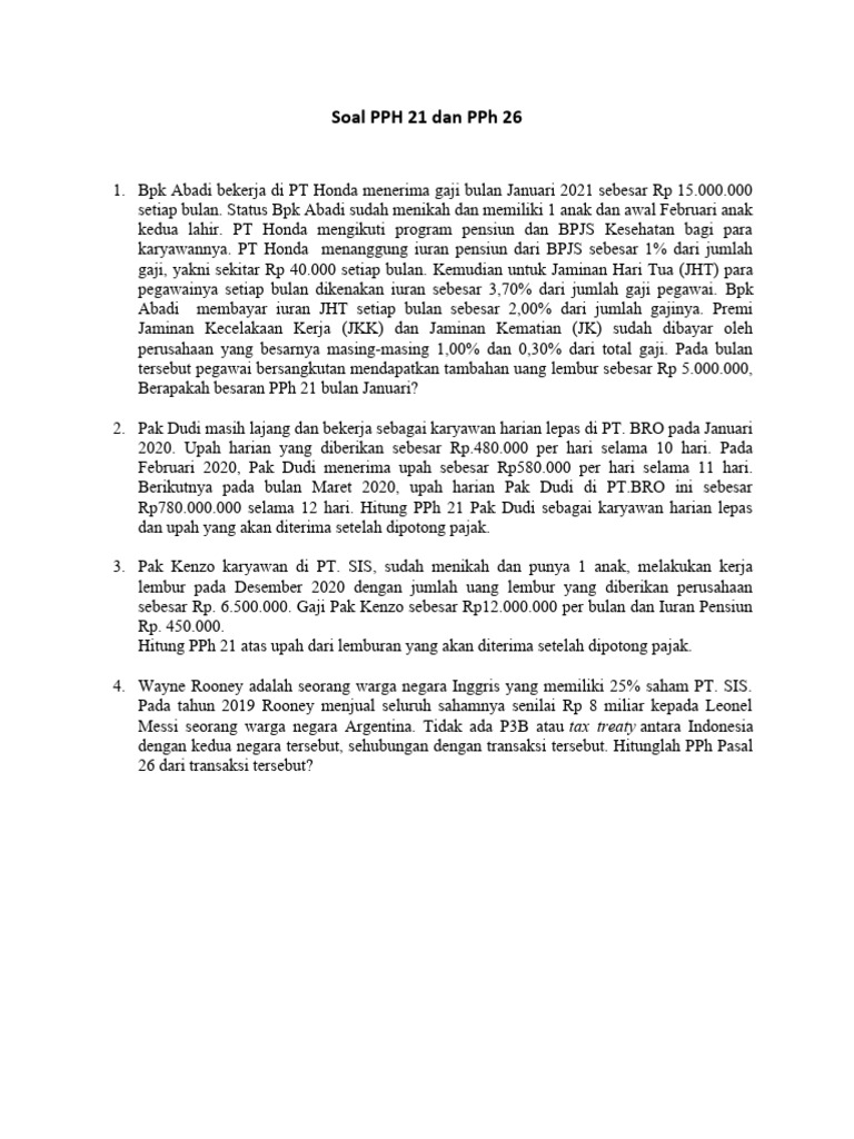 Soal Perpajakan | PDF