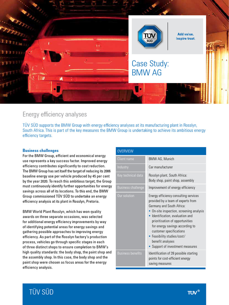 Tuvsud Case Study BMW Ag | Download Free PDF | Efficient Energy Use | Bmw