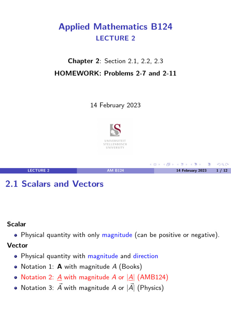 Lecture 2 Class | PDF | Science & Mathematics