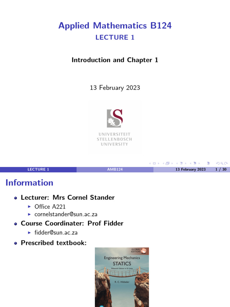 Lecture 1 Class Pdf