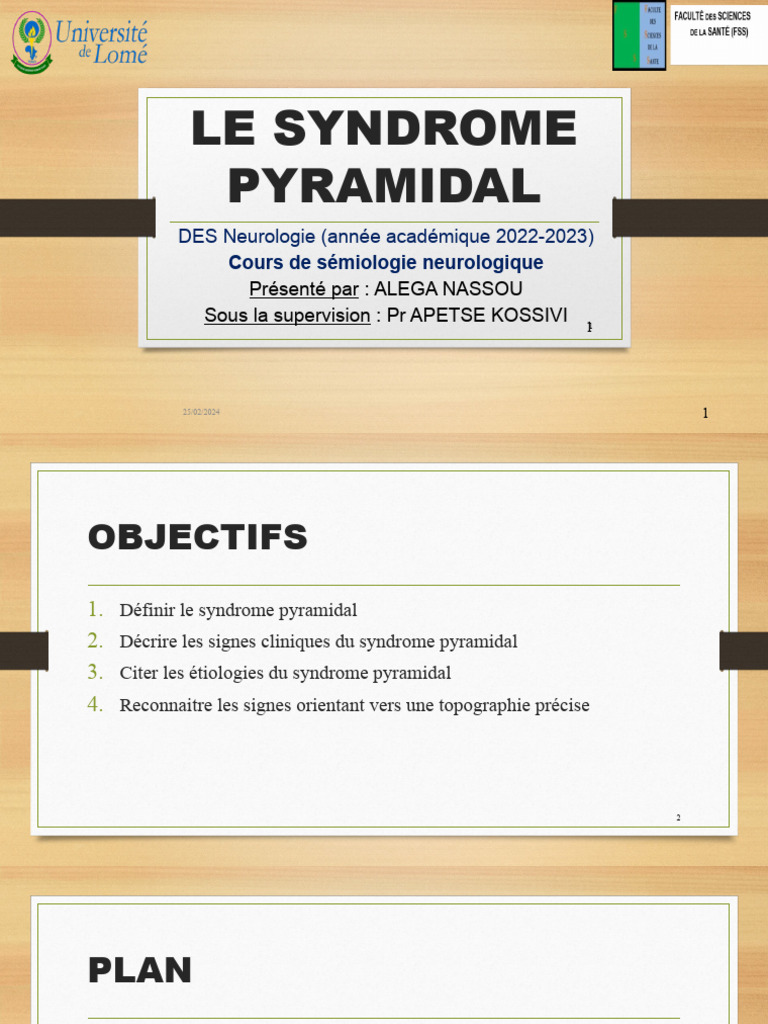 Syndrome Pyramidal | PDF | Nerf | Accident vasculaire cérébral