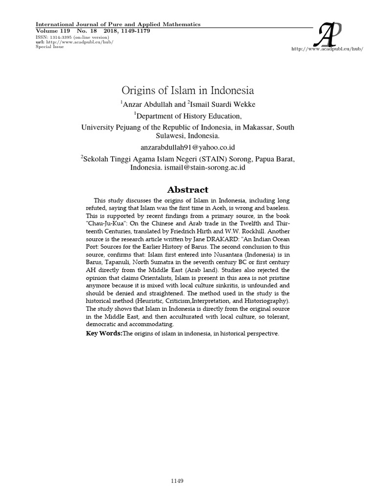 Origins of Islam in Indonesia | PDF