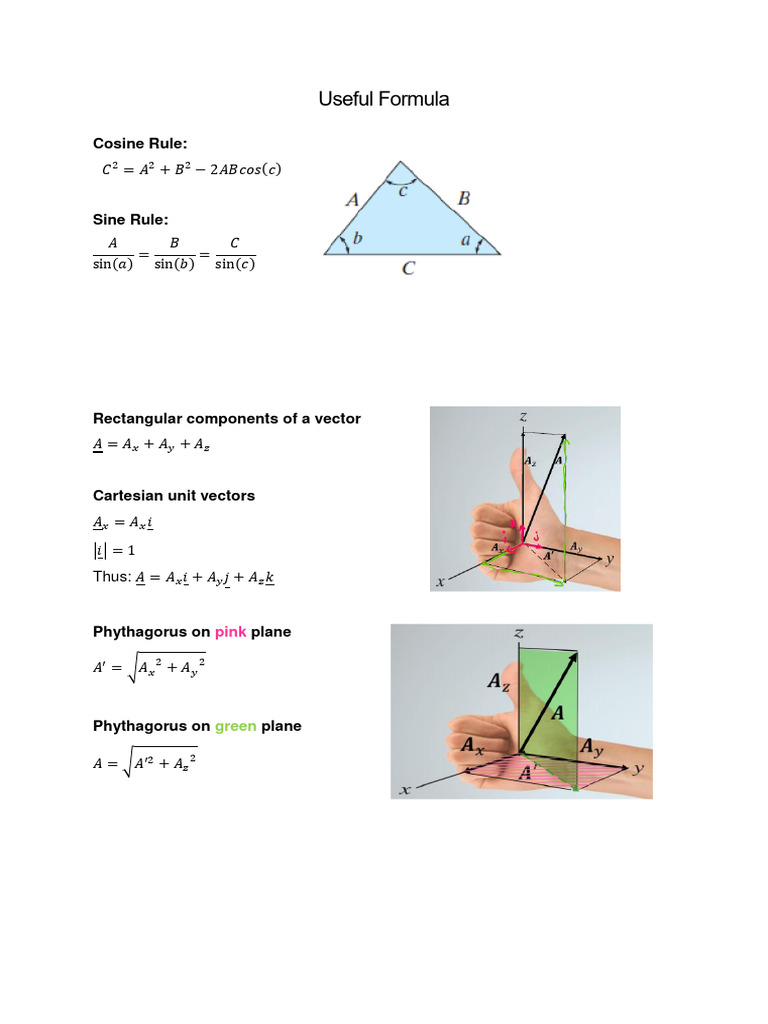 Useful Formula AppliedMath | PDF