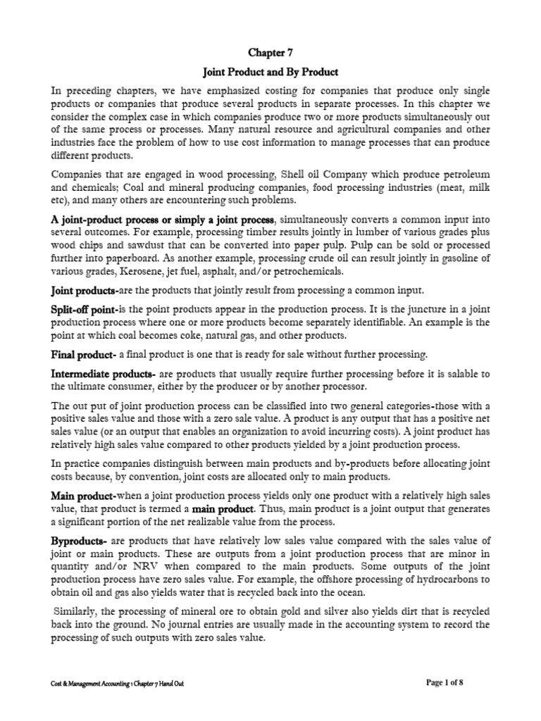 Cost chp7 New | PDF | Gross Margin | Cost