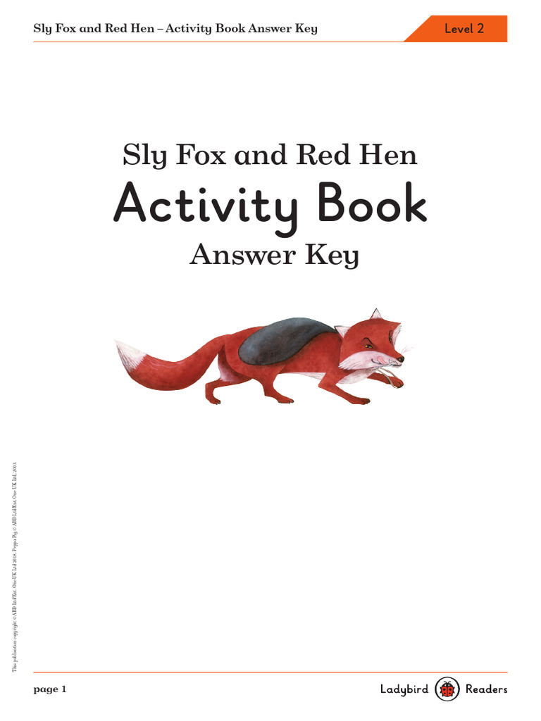 Sly Fox and Red Hen Activity Answer Key LADYBIRD READERS LEVEL 2 | PDF