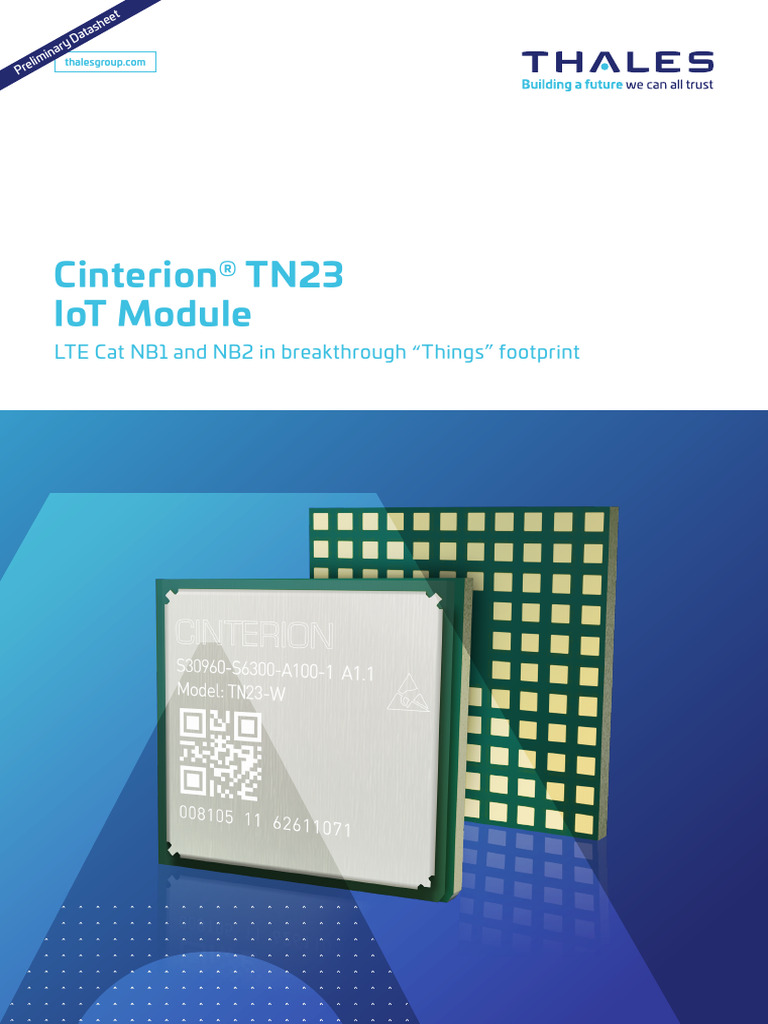 TN23 Datasheet Print | PDF | Internet Of Things | Cloud Computing