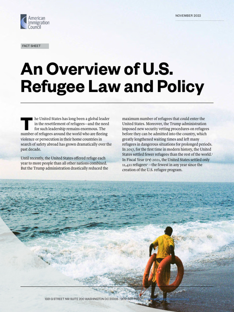 Overview of U.S. Refugee Law and Policy Fact Sheet 1023 | PDF | Refugee ...