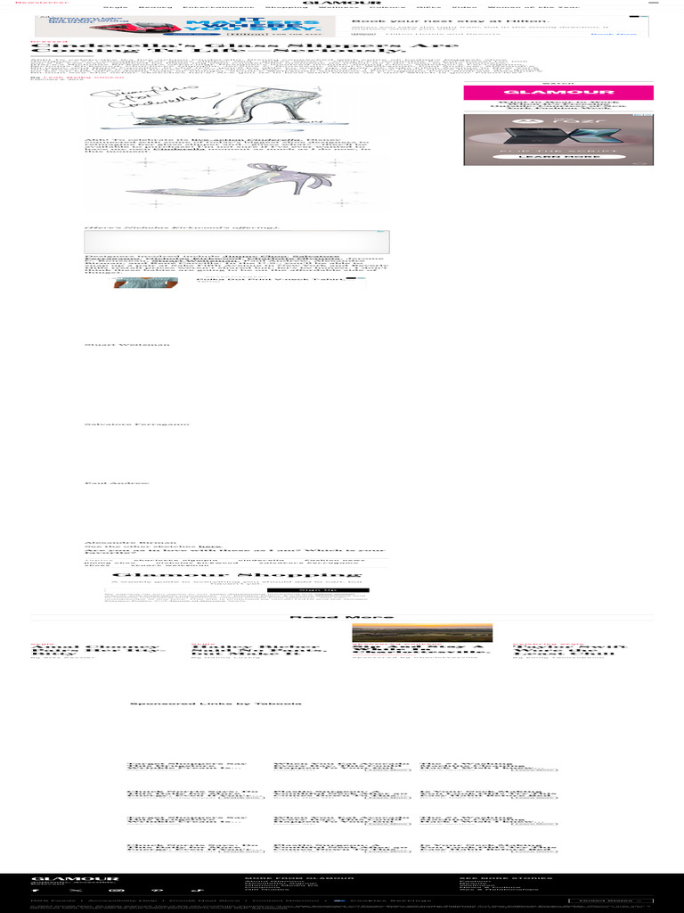 Shoe Designers Sketch Cinderellas Iconic Glass Slipper Glamour Pdf