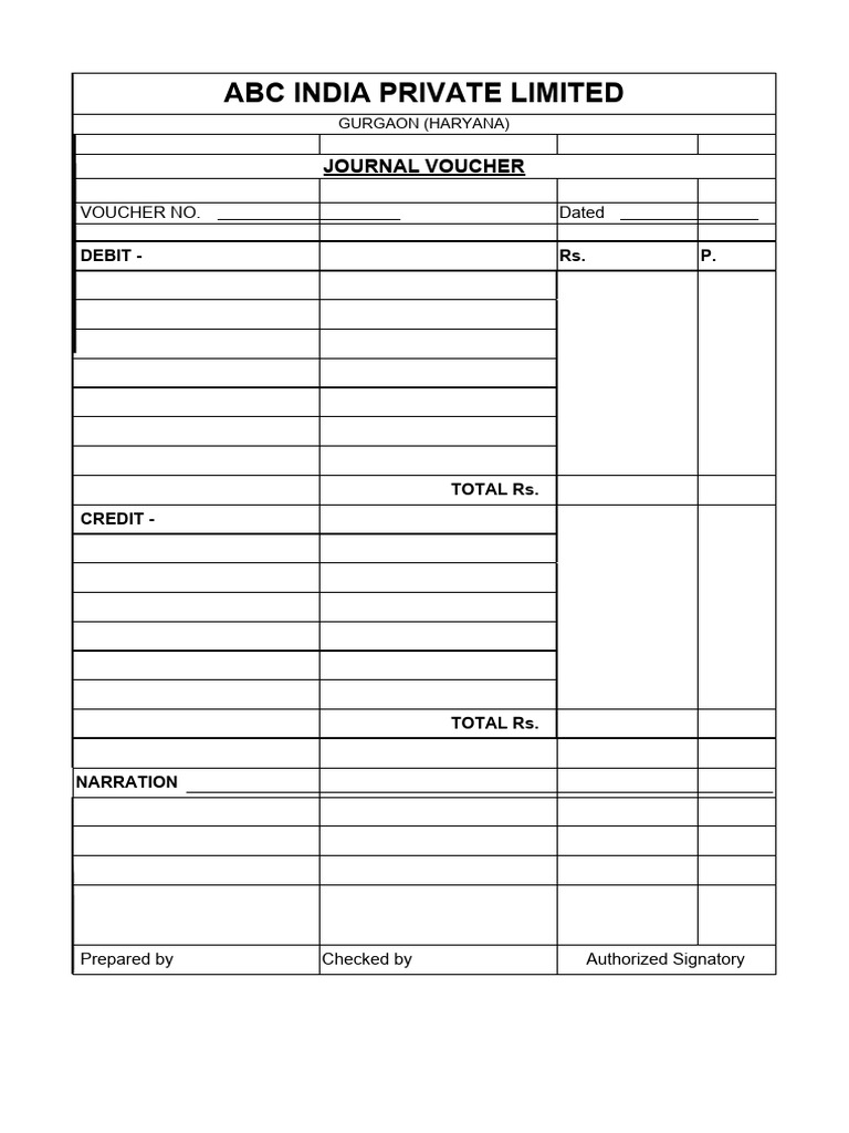 25 Purchase Payment Journal Vouchers Format | PDF