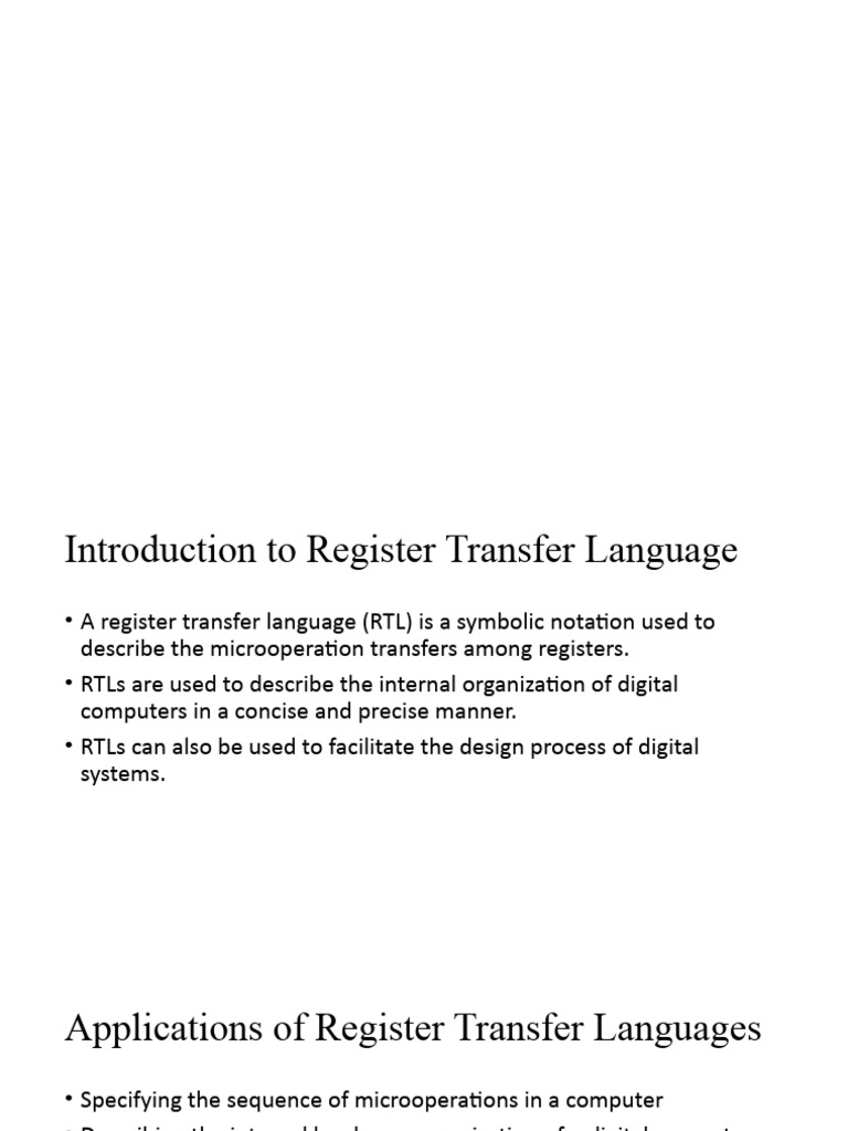 Register Transfer | PDF | Teaching Methods & Materials | Computers