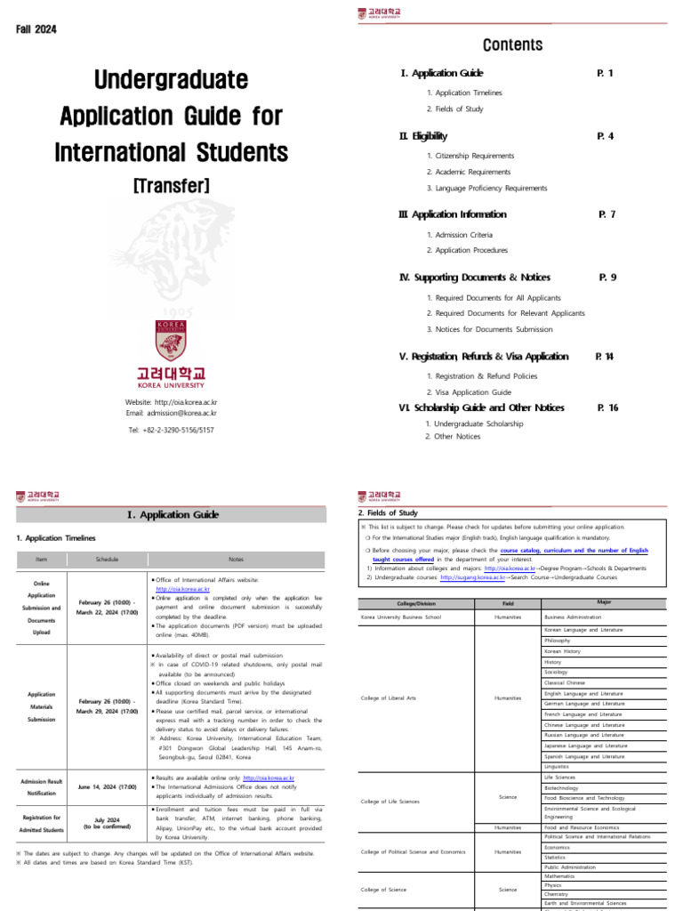 Fall 2024 International Transfer Application Guide | PDF | University ...